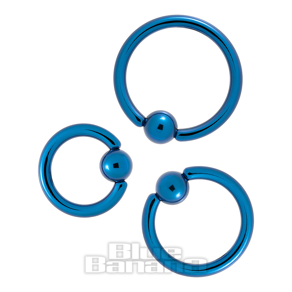 Coloured Titanium 1.6mm Teal BCR, Body Piercing Jewellery