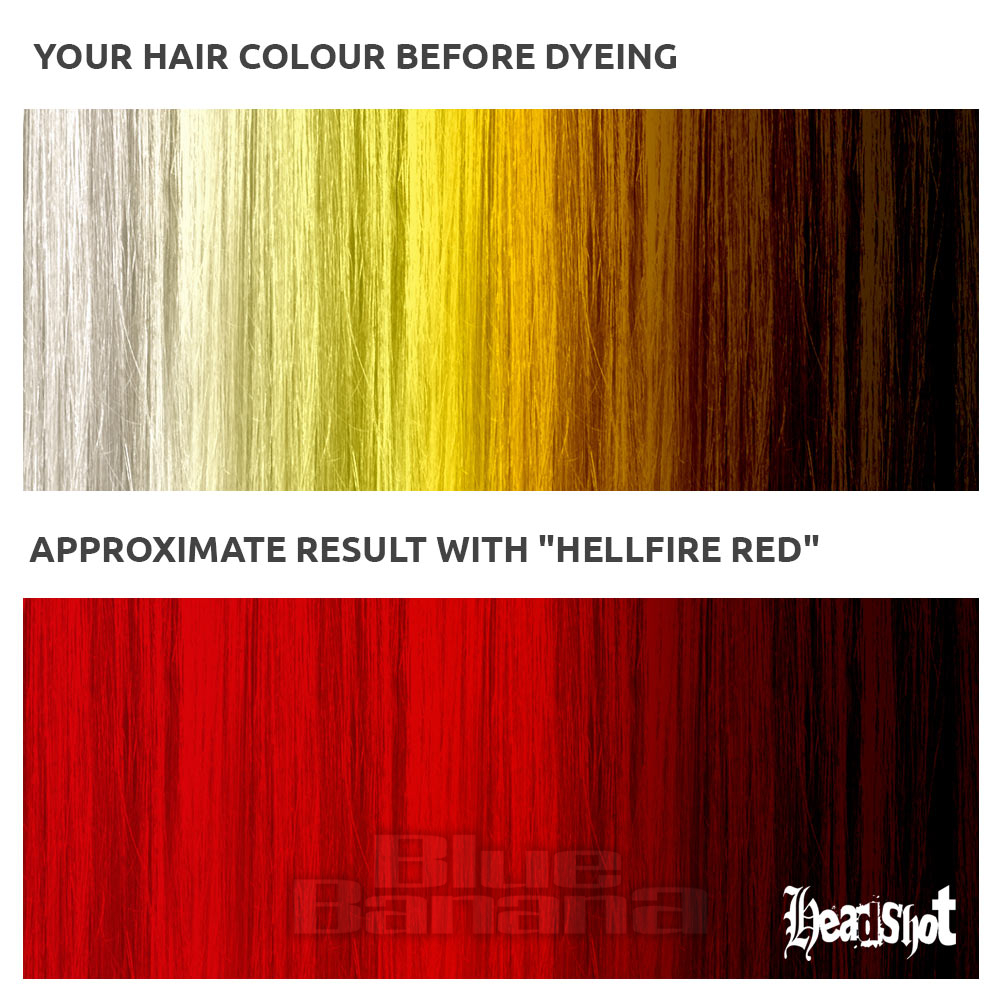 Headshot Hellfire Red Hair Dye, Temporary Hair Colour Haarfarbe