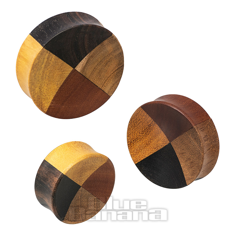 4 Quarter Wood Ear Plug 28-38mm, Stretched Ear Gauges