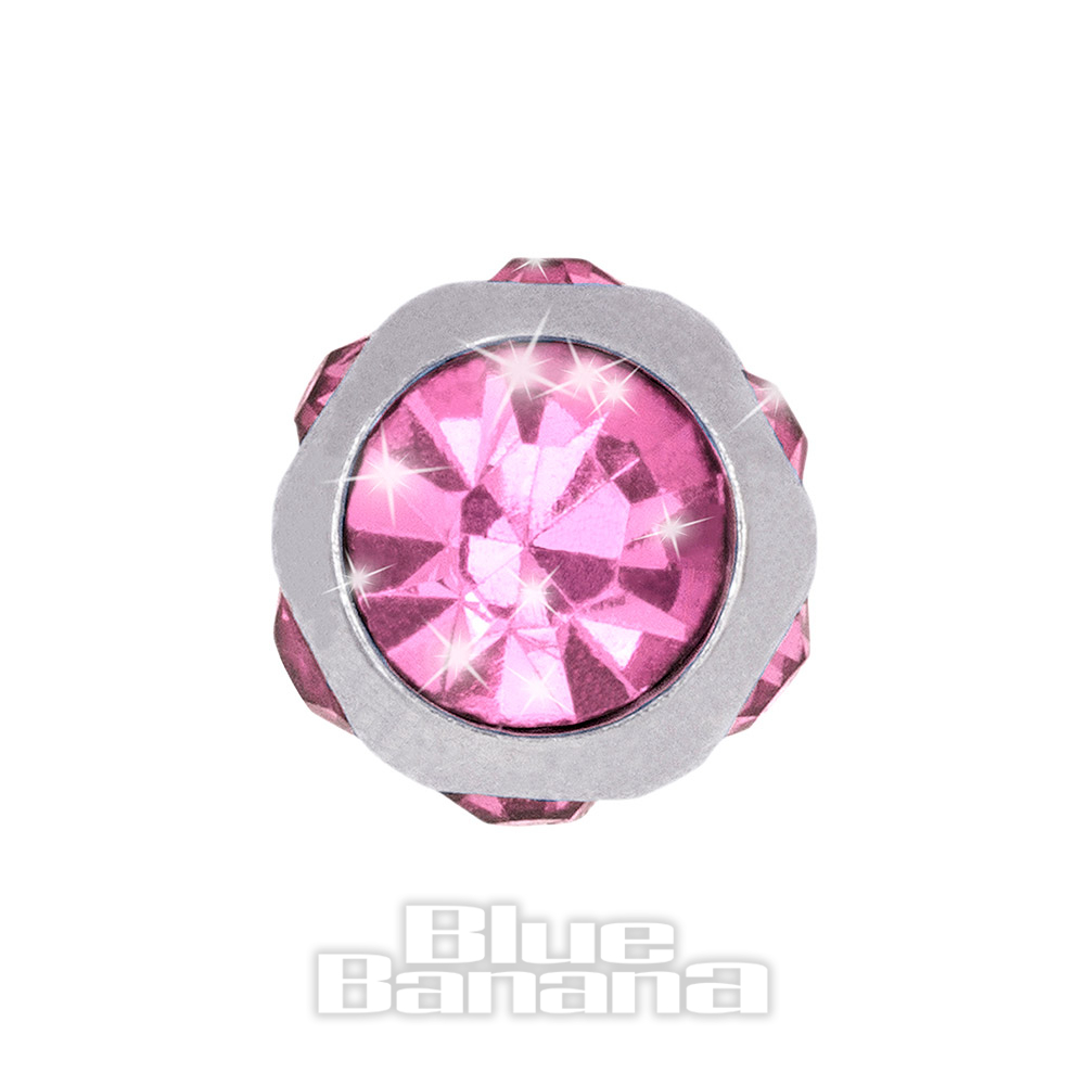 Blue Banana 6mm Rose Jewelled Ball, Piercing Add On