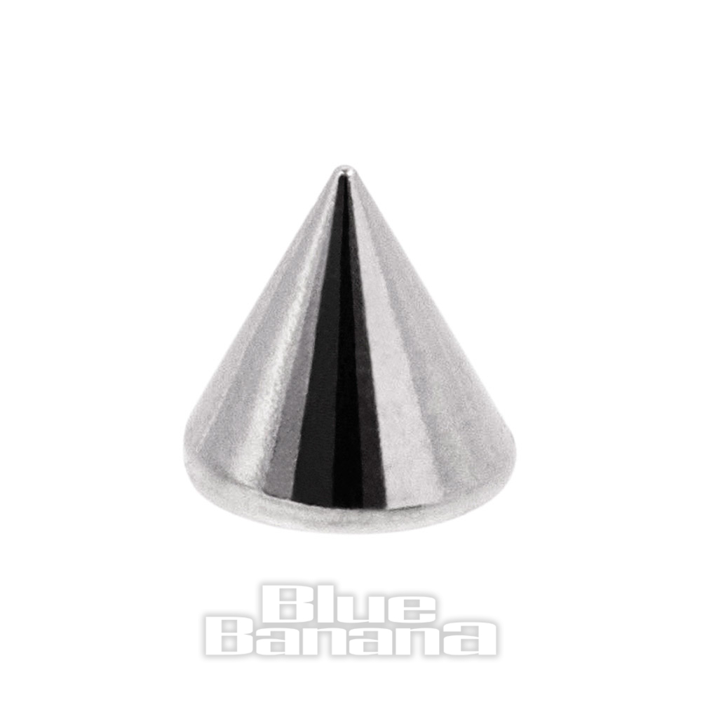 Surgical Steel 4mm Silver Cone, Add On Accessory