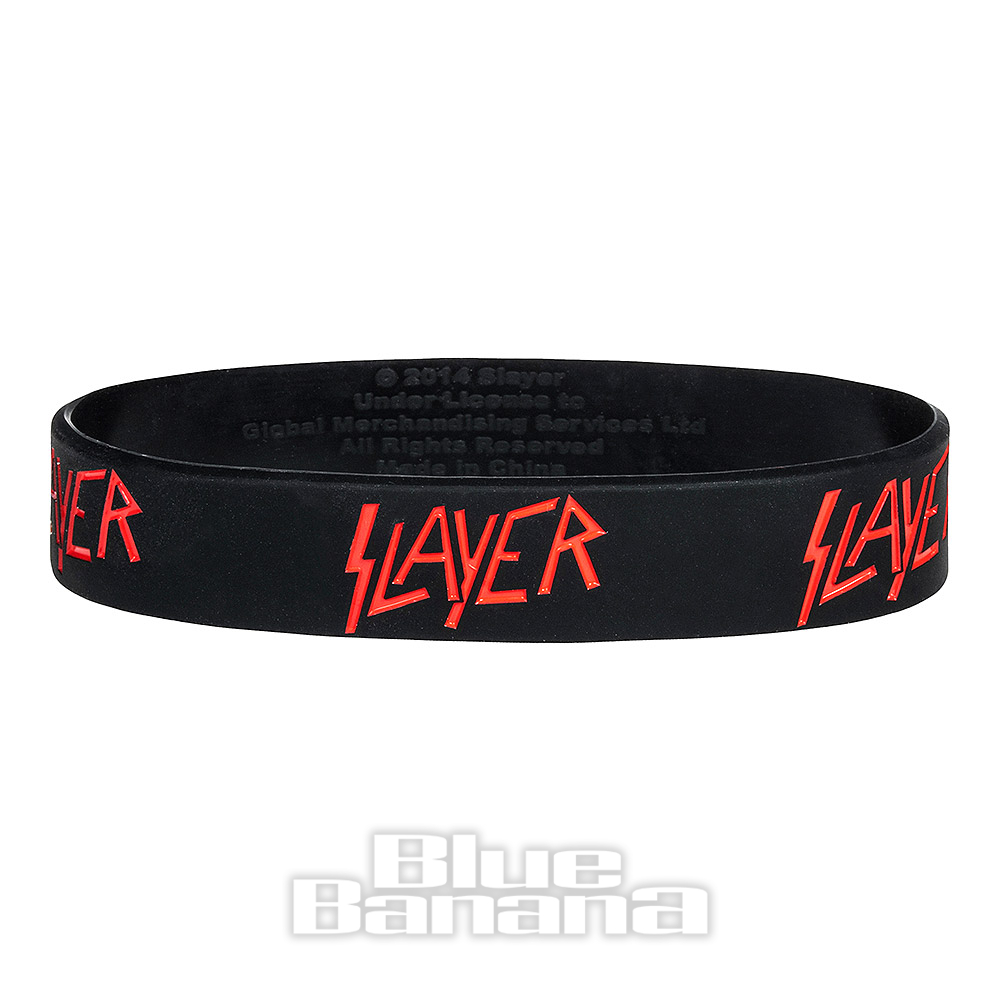 Official Slayer Logo Gummy Wristband, Band Merch
