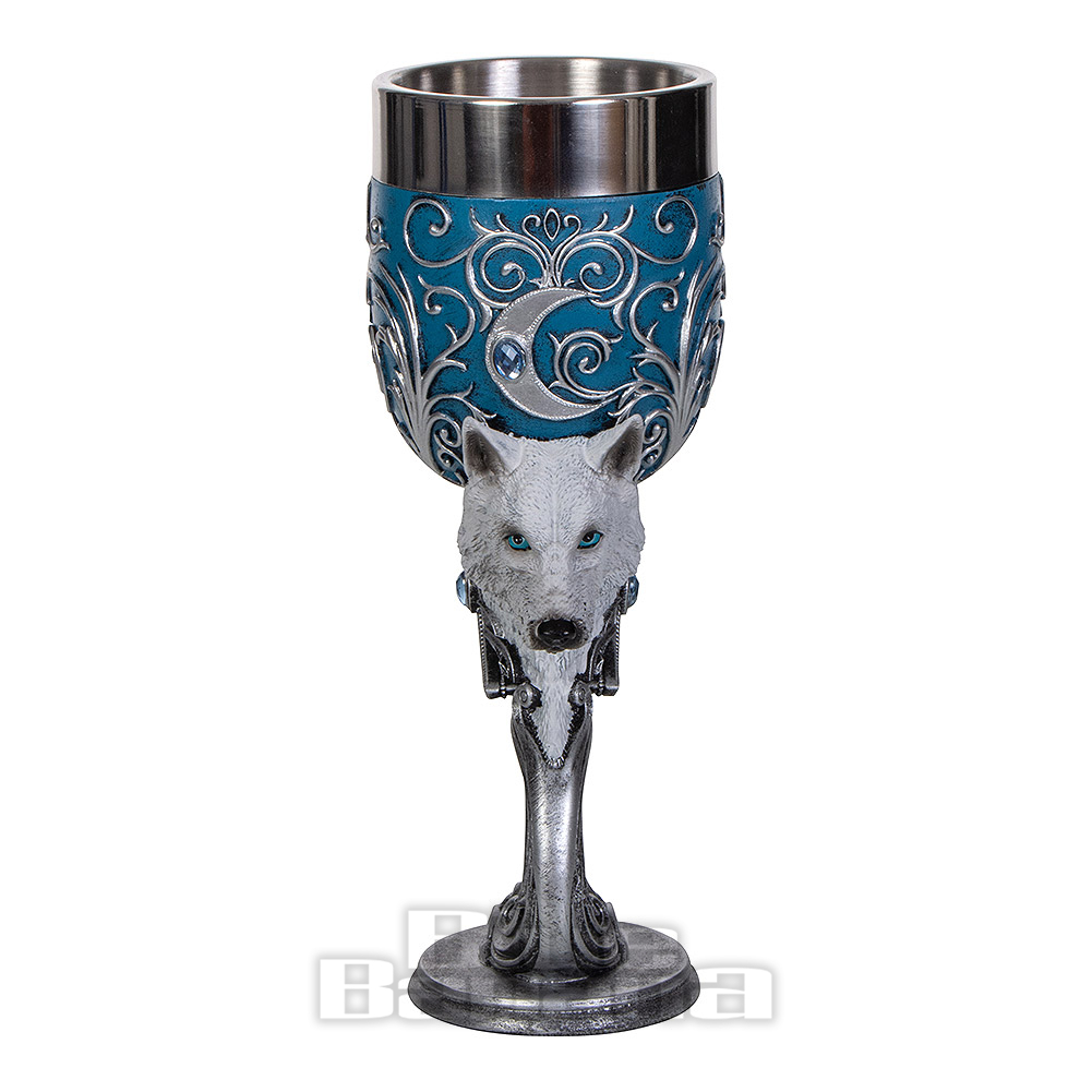 Nemesis Now Wild At Heart Goblets, Gothic Wolf Gift