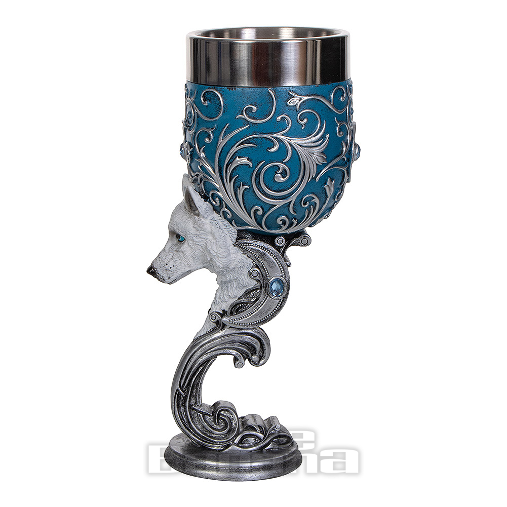 Nemesis Now Wild At Heart Goblets, Gothic Wolf Gift