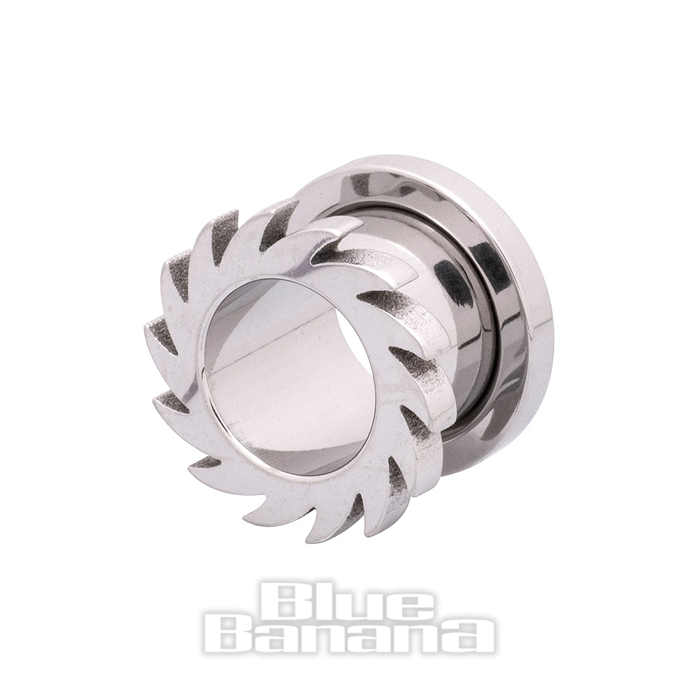 Flames 4-14mm Steel Tunnel, Ear Stretcher Plug