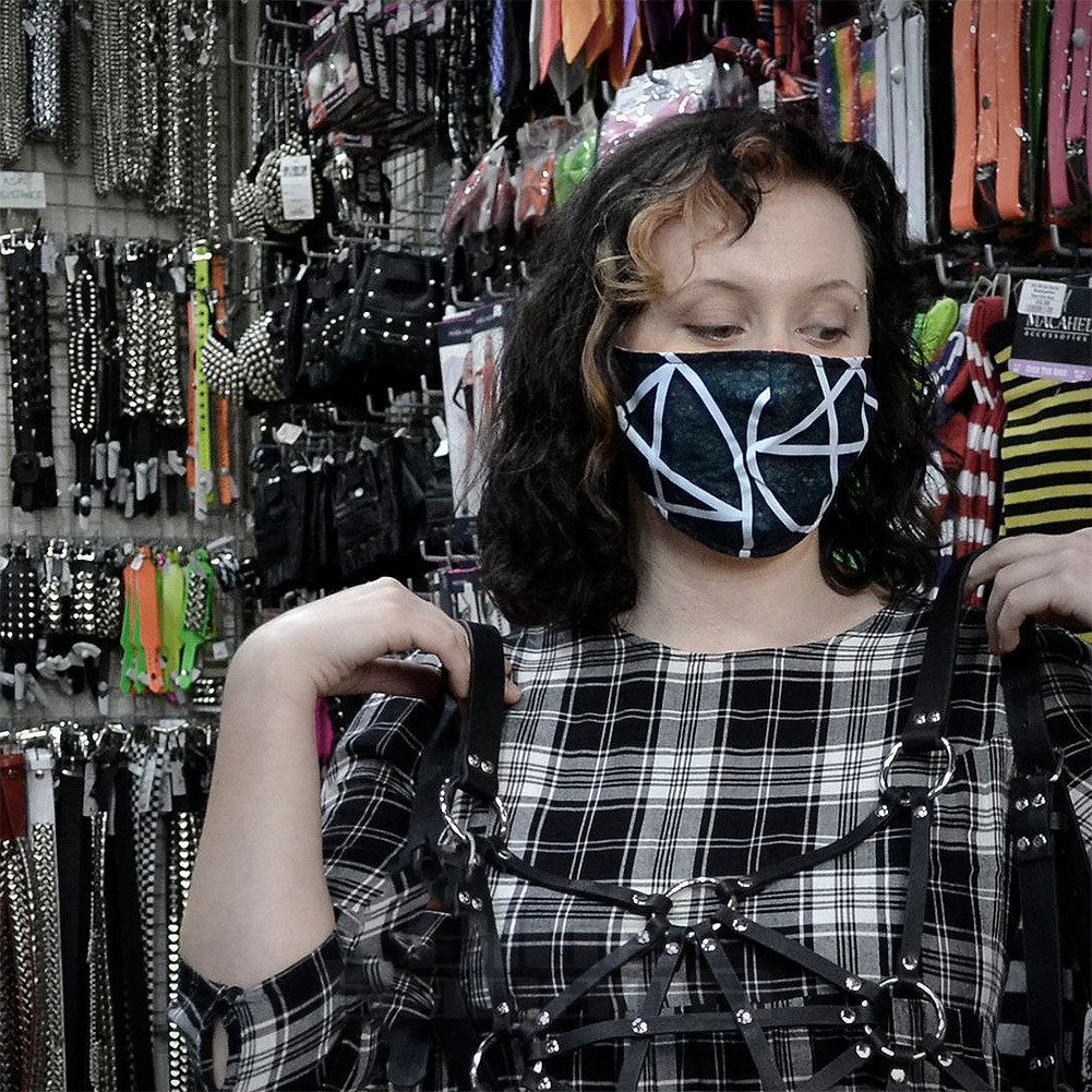 Heartless Pentagram Mask | Washable Face Covering