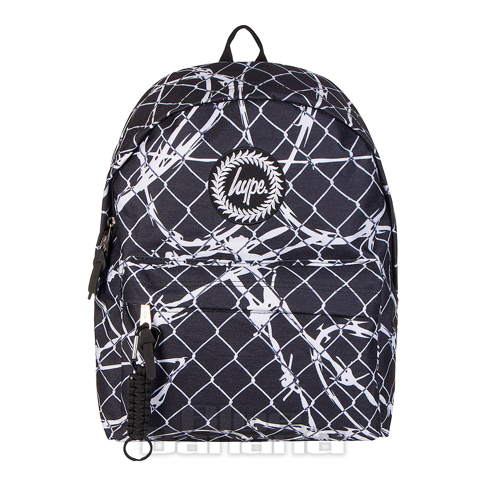 Hype Fence Black Backpack | School Rucksack & Bag