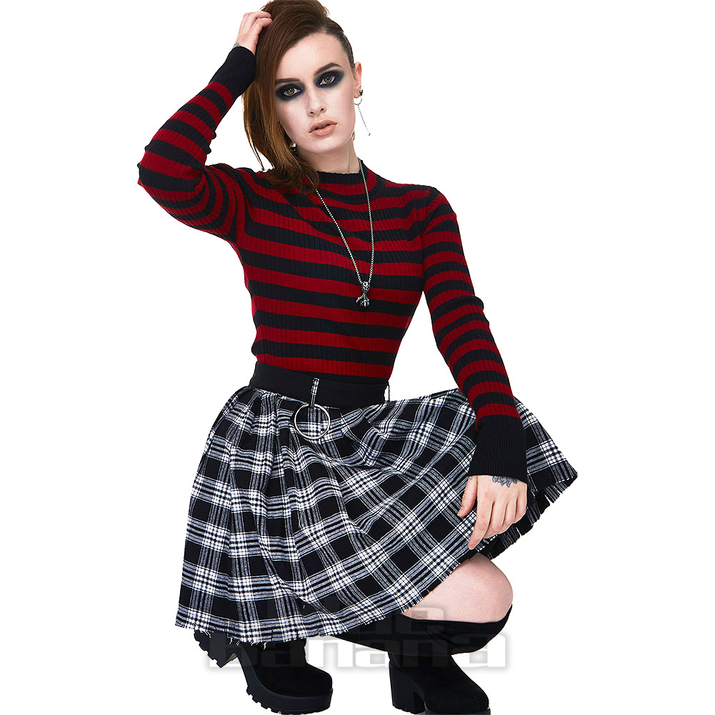 Jawbreaker Menace Stripe Sweater | Alternative Gothic Jumper