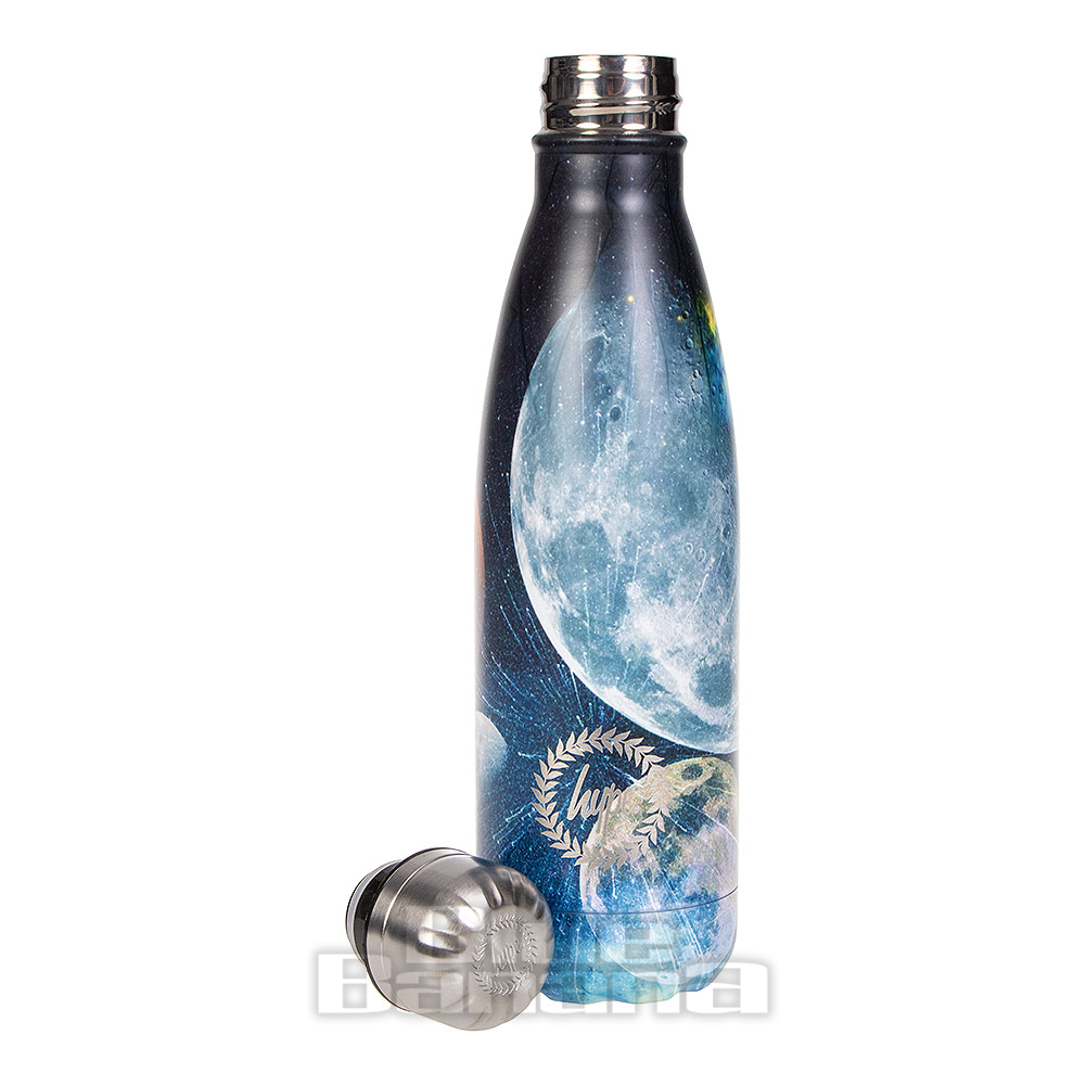 Hype Planet Black Water Bottle | Metal Drinks Bottle