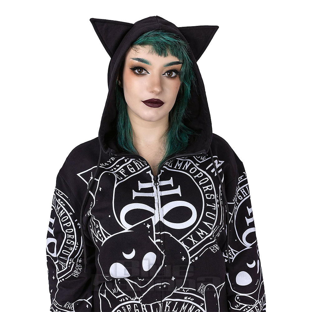 Heartless Cat Craft Hoodie (Black/White) | Blue Banana UK