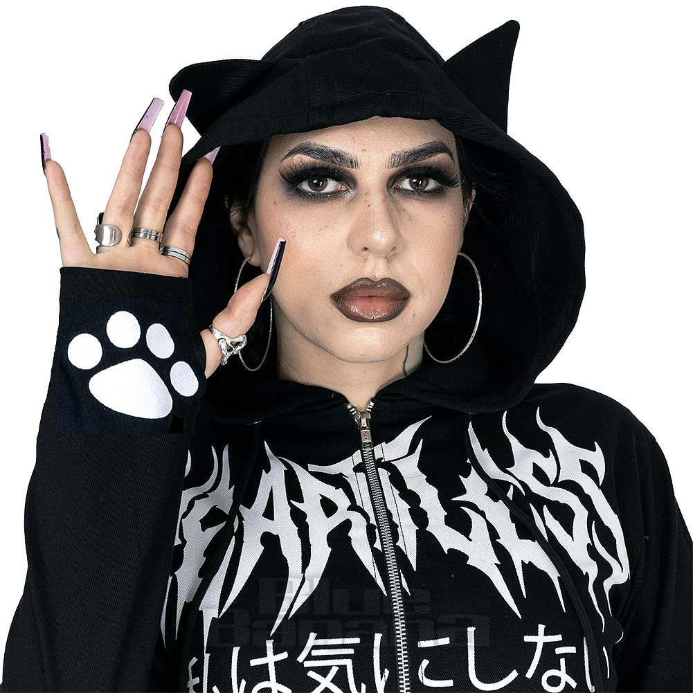 Heartless Nine Lives Jacket | Gothic Witch Cat Hoodie
