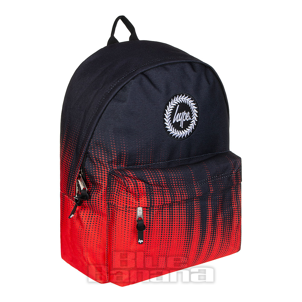 Hype Red & Black Half Fade Backpack | School Rucksack UK