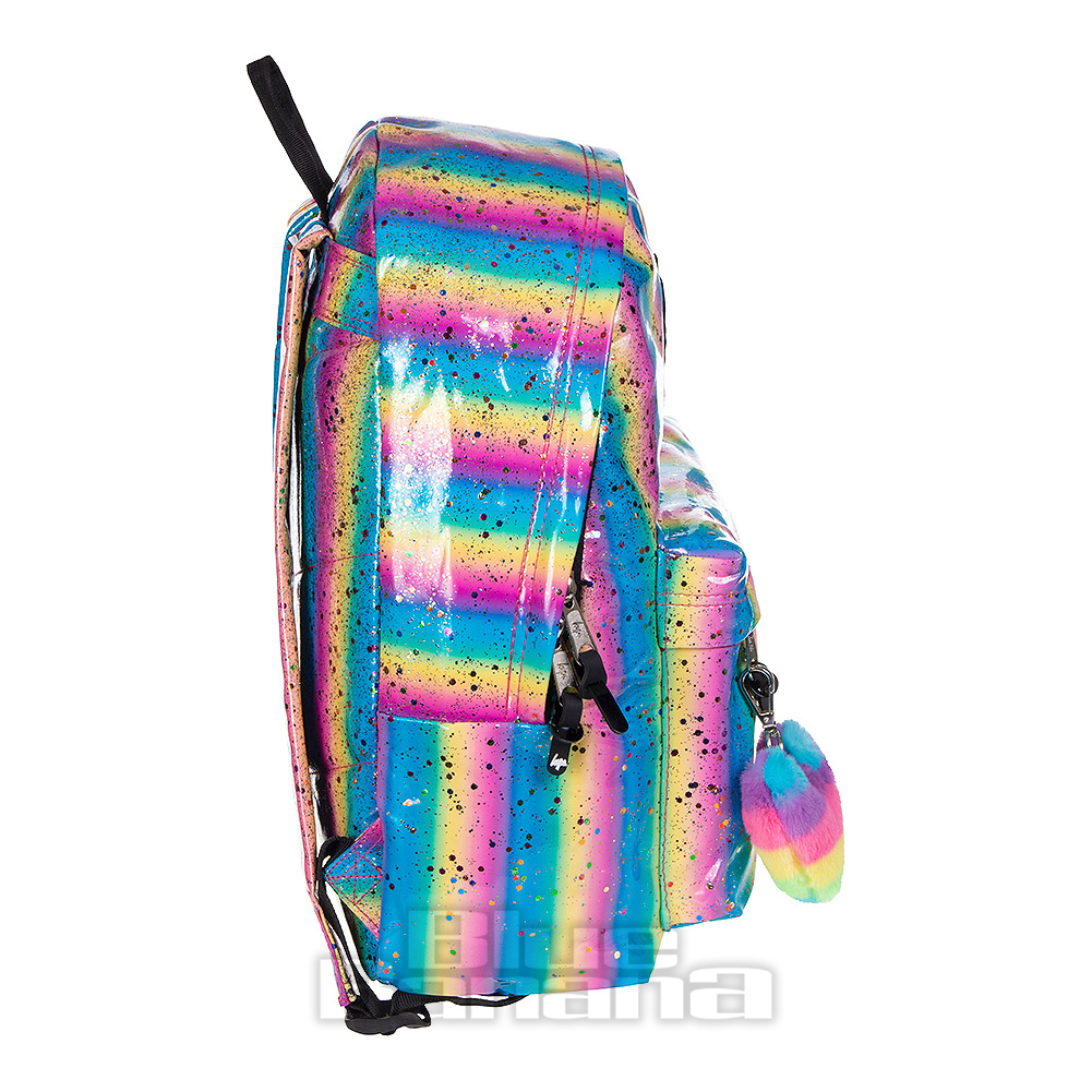 Hype Multicoloured Rainbow Gloss Backpack | School Rucksack UK