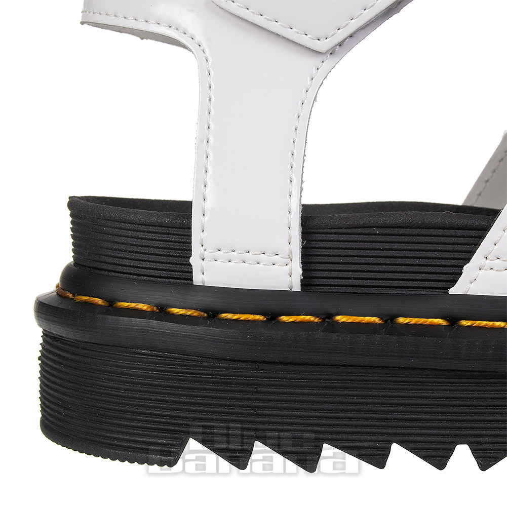 Dr Martens Blaire White Patent Lamper Sandals | Docs Gladiator Strap ...