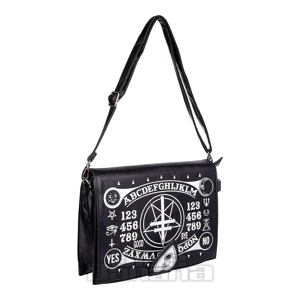 Poizen Industries Occult Black Bag | Ouija Board Witch Handbag