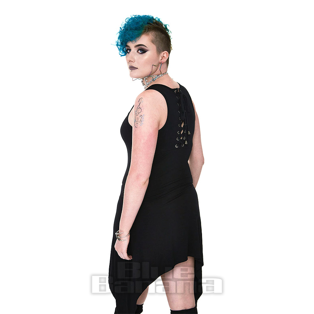Jawbreaker Pentagram Sleeveless Dress | Gothic Witchy Vest Dress