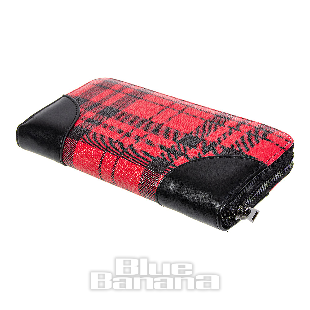 Banned Lady Prim Tartan Wallet | Vintage Purse | Blue Banana UK