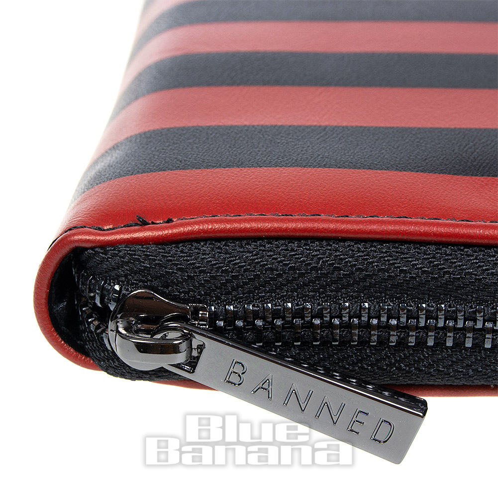 Banned Lost Soul Stripe Red Wallet | Alternative Punk Gothic Purse