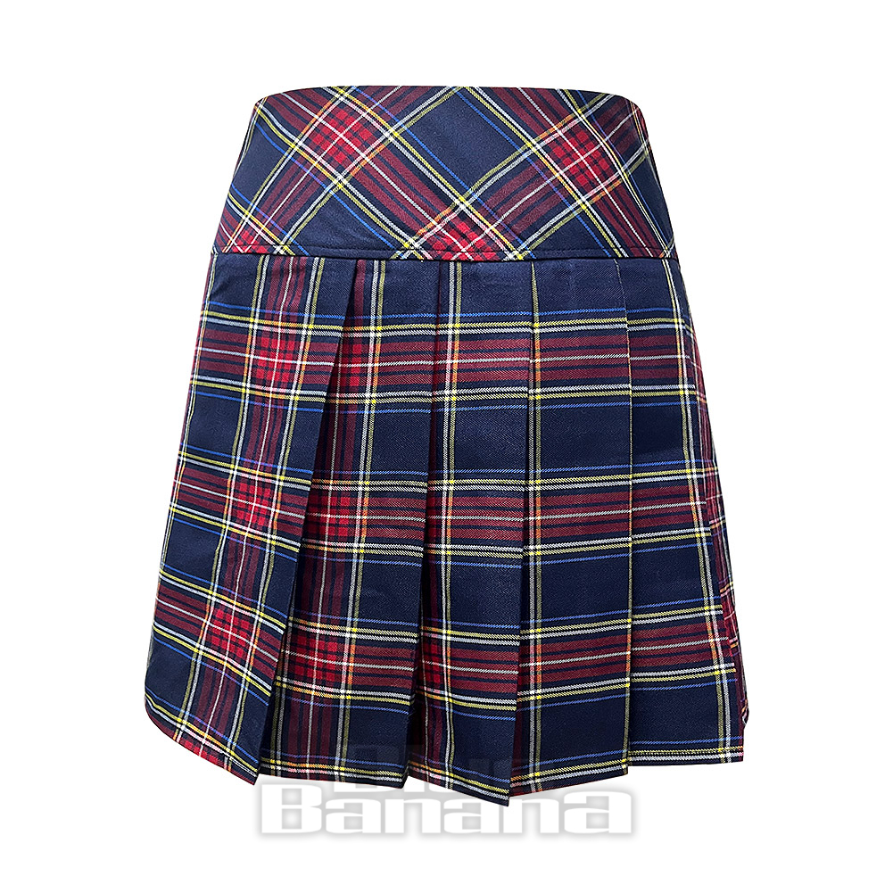 Banned Sisterhood Navy Tartan Skirt | Goth Skirts | Blue Banana UK
