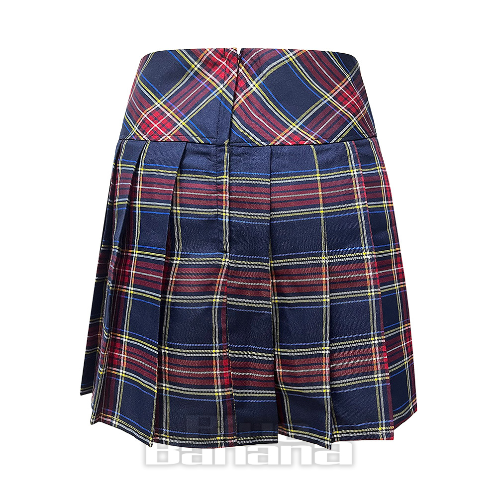 Banned Sisterhood Navy Tartan Skirt | Goth Skirts | Blue Banana UK