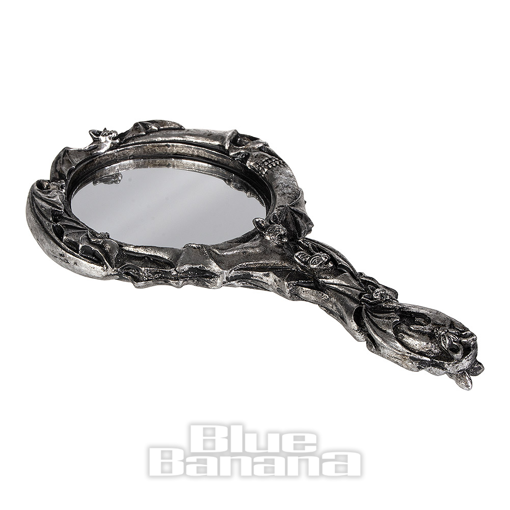 Alchemy Gothic Bat Moon Hand Mirror | Alternative Home Decor