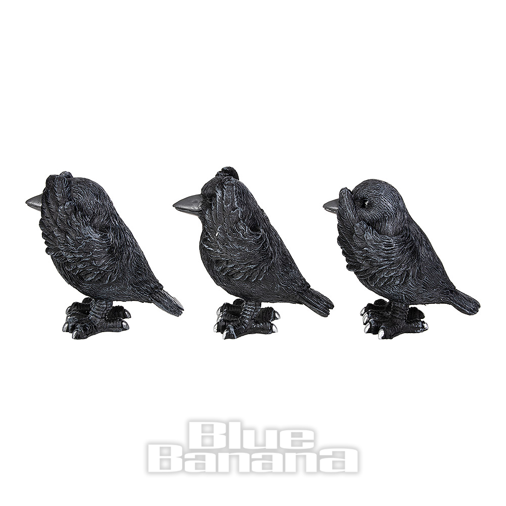 Nemesis Now 3 Wise Ravens Figurines | Blue Banana UK