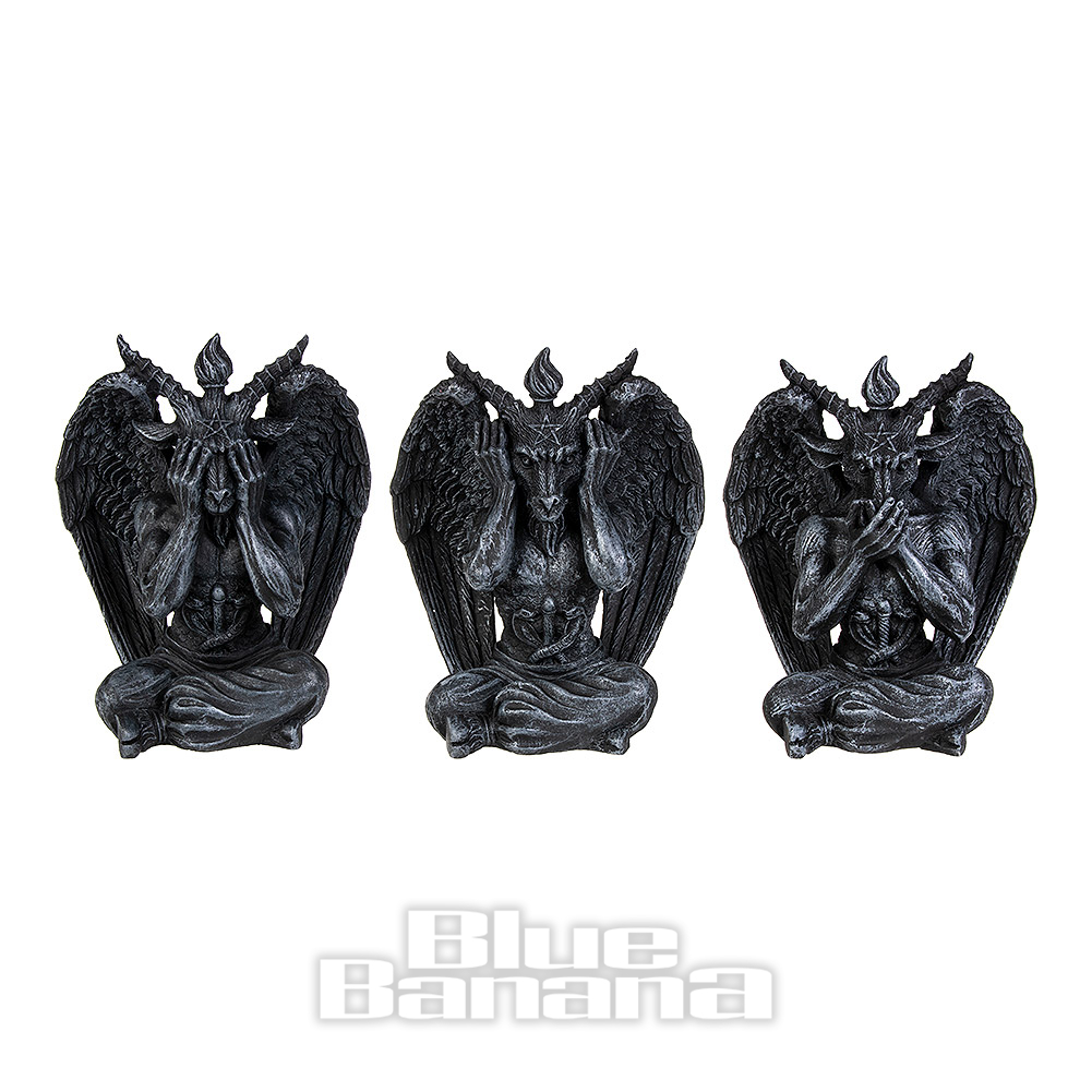 Nemesis Now 3 Wise Baphomet Figurine | Gothic Gifts | Blue Banana UK