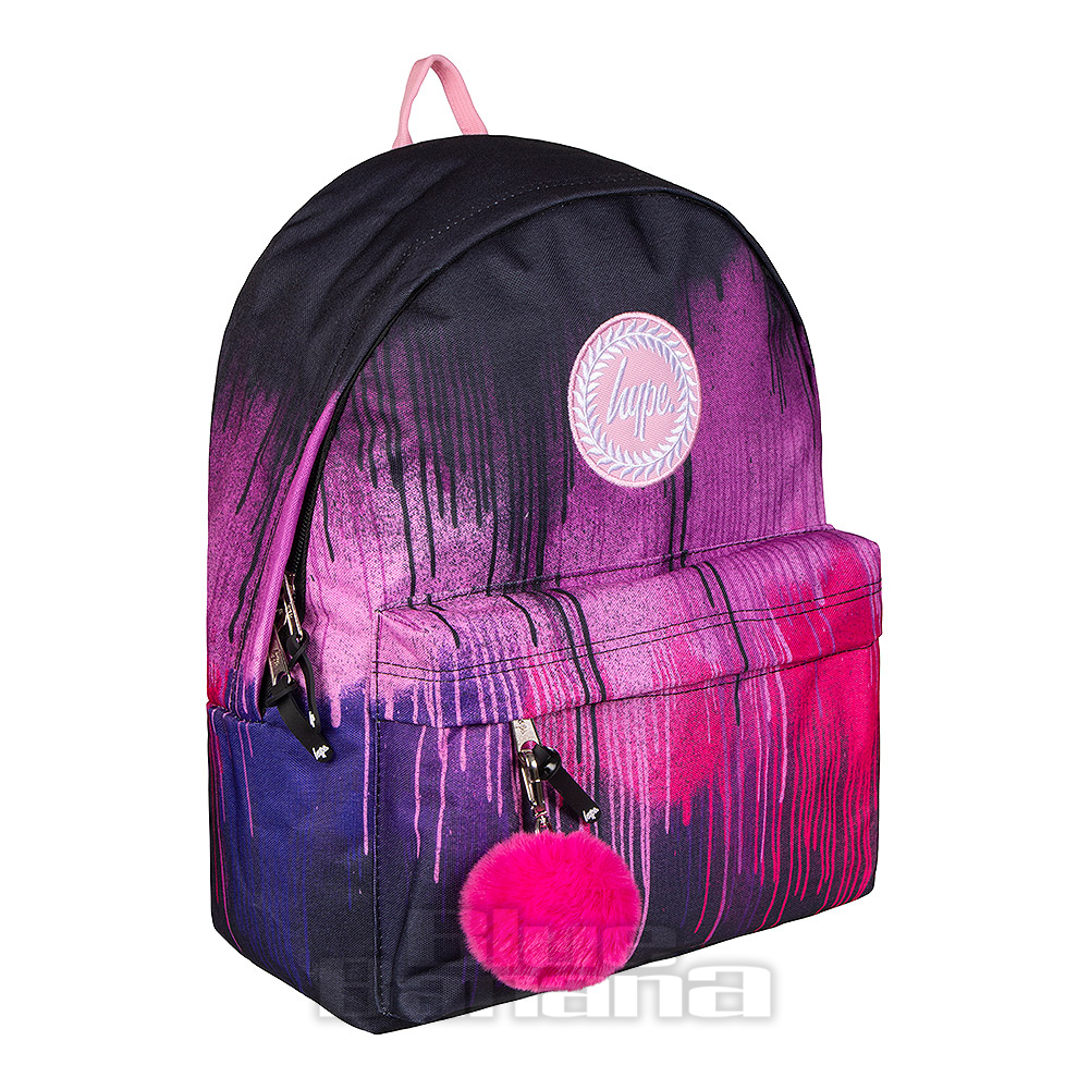 Hype Dark Pink Drips Backpack | School Rucksack & Bag