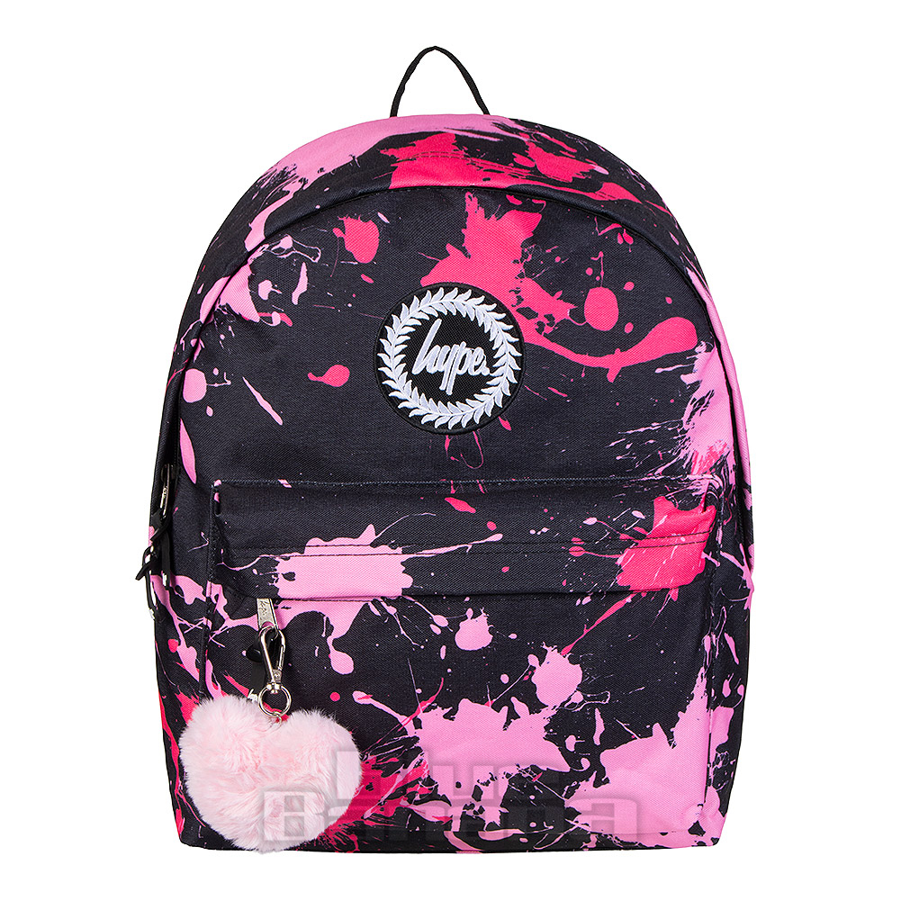 Hype Black/Pink Splat Backpack | School Rucksack & Bag