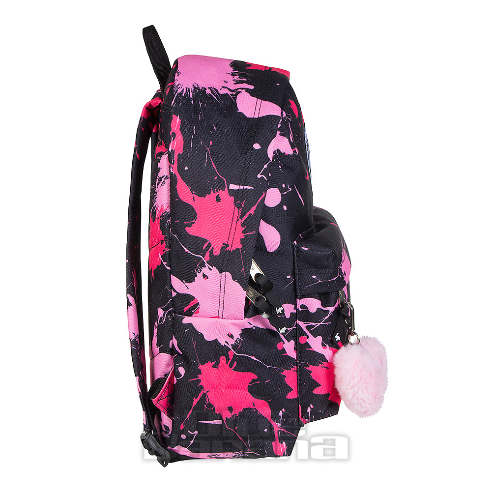 Hype Black/Pink Splat Backpack | School Rucksack & Bag