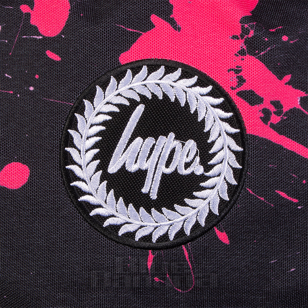 Hype Black/Pink Splat Backpack | School Rucksack & Bag