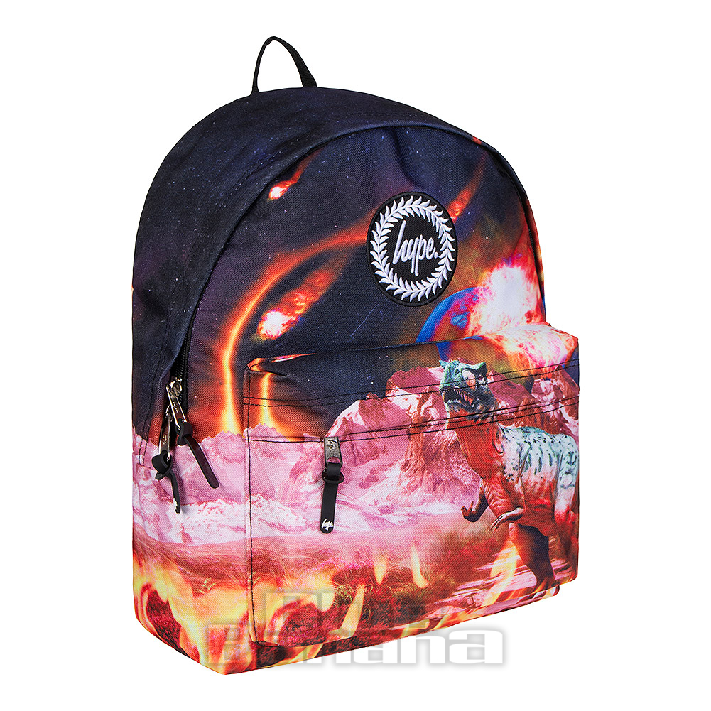 Hype Badge Meteor Black Backpack | School Rucksack & Bag