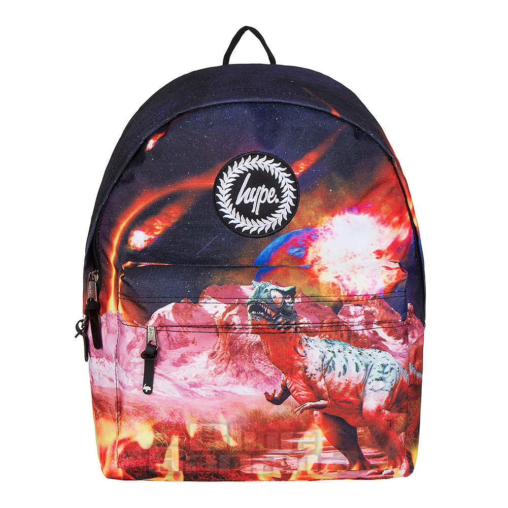 Hype Badge Meteor Black Backpack | School Rucksack & Bag