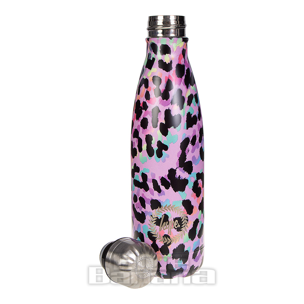Hype Rainbow Leopard Water Bottle | Metal Drinks Bottle