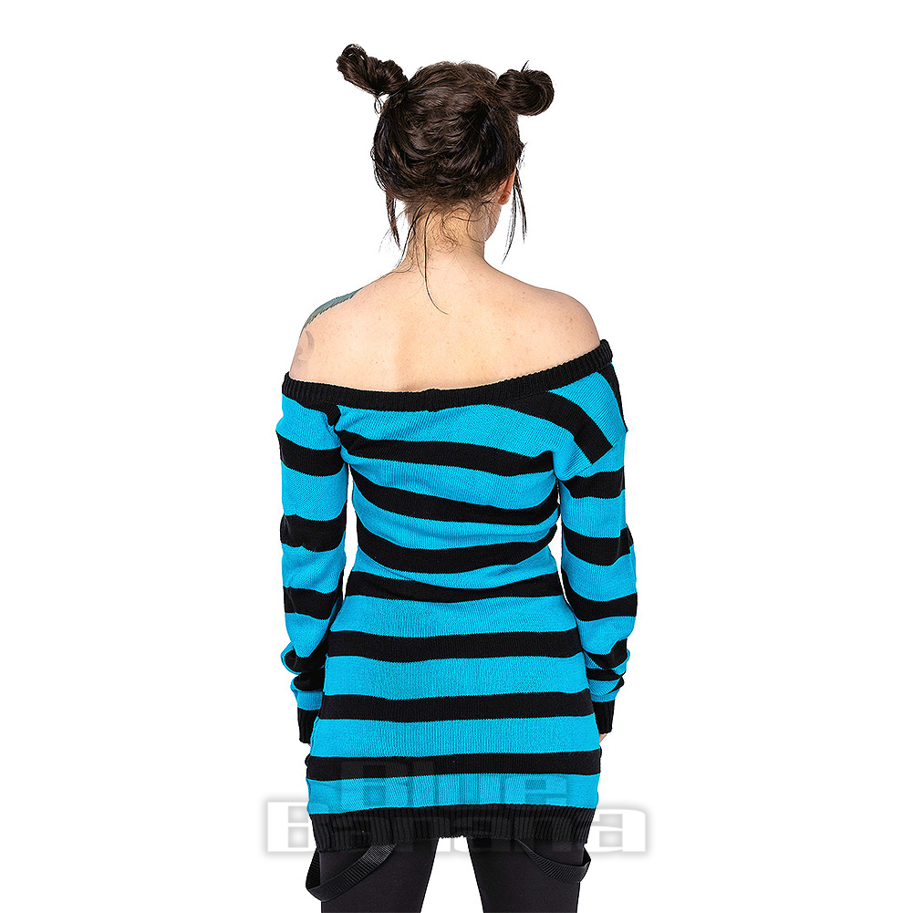Poizen Industries Camden Top (Blue/Black)| Grunge Fashion | Blue Banana UK