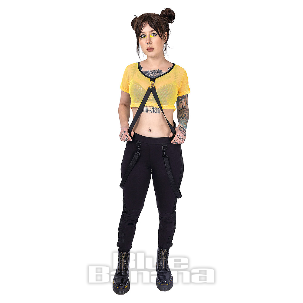 Poizen Industries Prevail Top (Yellow) | Cyber Goth | Blue Banana UK