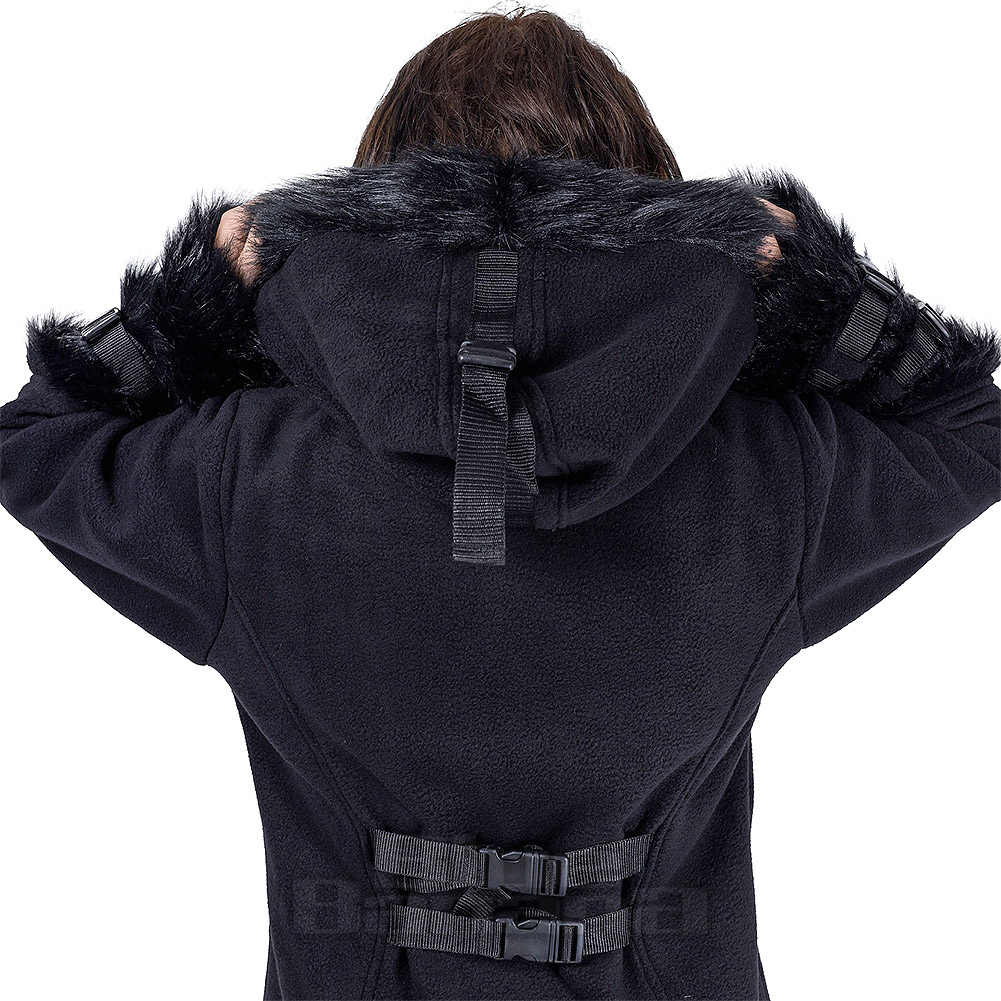 Poizen Industries Black Circle Coat | Winter Fashion | Blue Banana UK