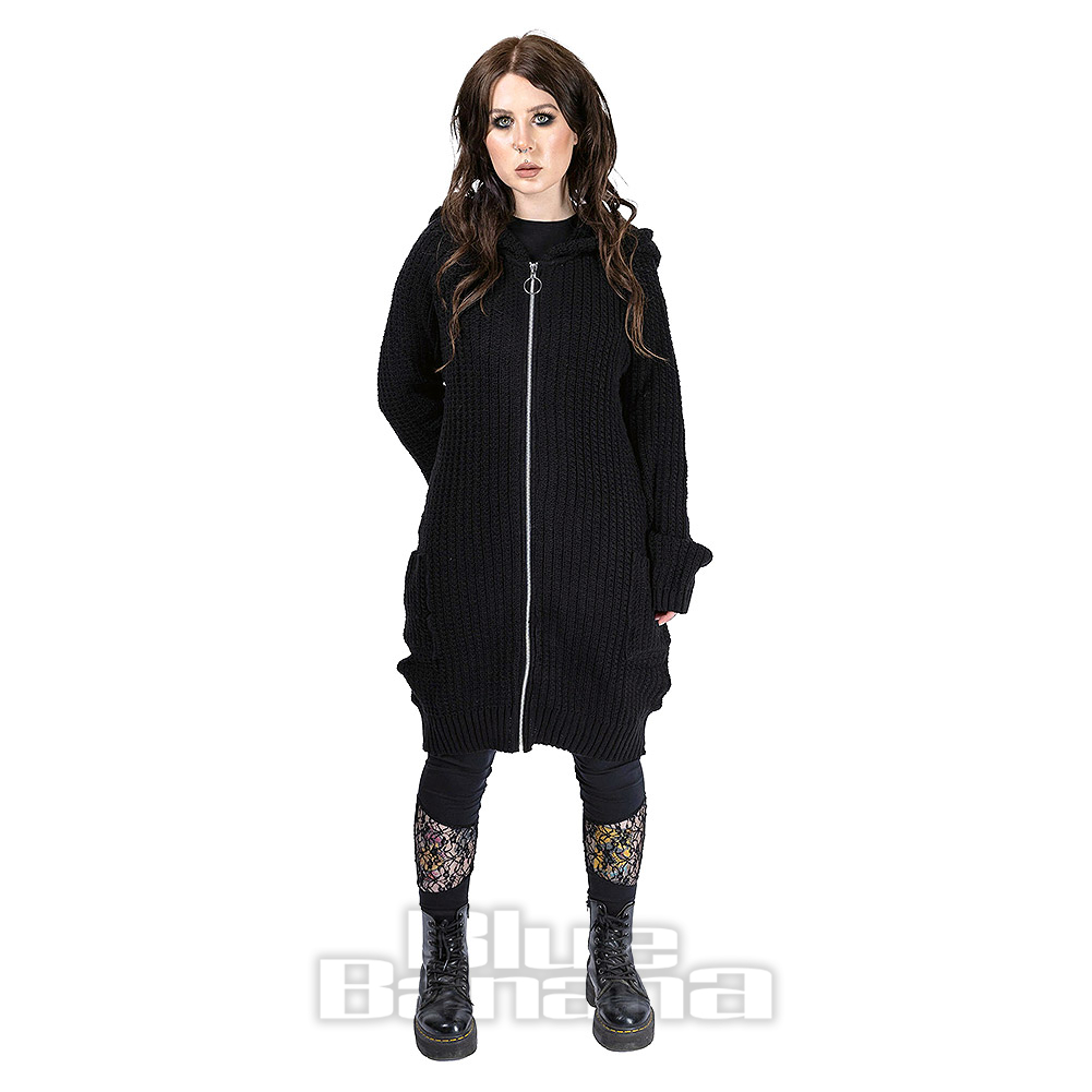 Poizen Industries Black Esther Cardigan | Blue Banana UK