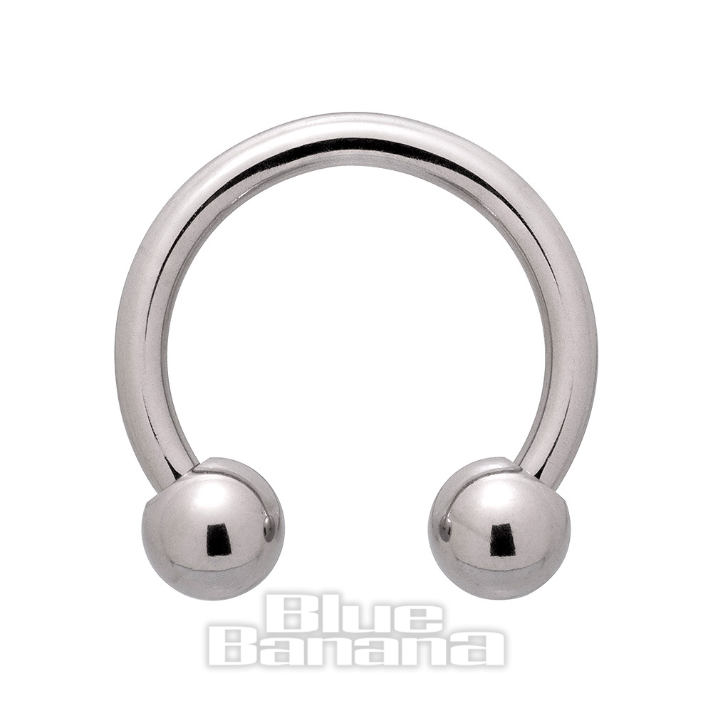 Blue Banana Polished Titanium 1.2mm Silver Circular Barbell, Body ...