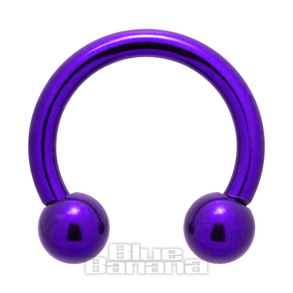 Titanium purple circular barbell – piercing jewellery – septum rings UK