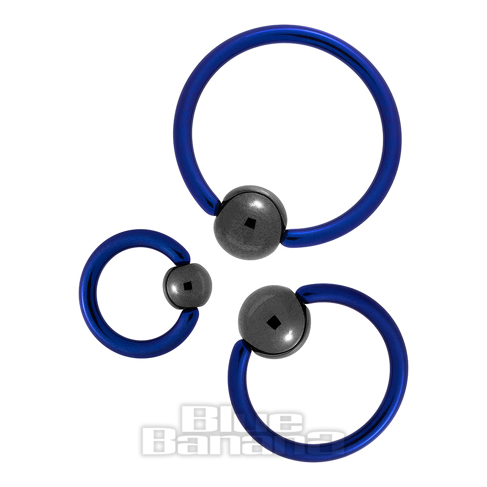 Blue Banana Blue Coloured Titanium 1.6mm BCR, Body Jewellery UK