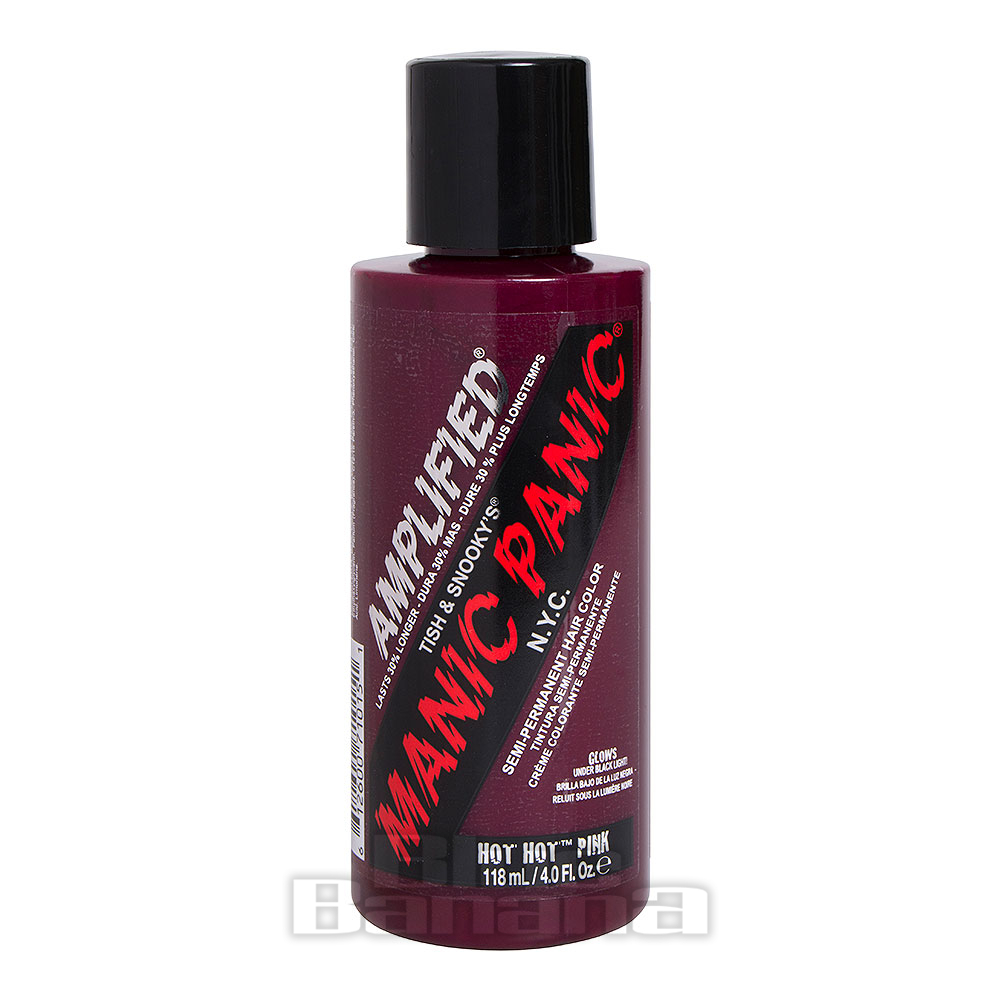 Manic Panic Amplified Semi Permanent Hot Hot Pink Colour Hair Dye, Hair ...