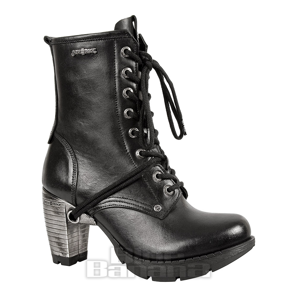 New Rock M.TR001-S1 Trail Black Boots, Ladies Gothic Platform