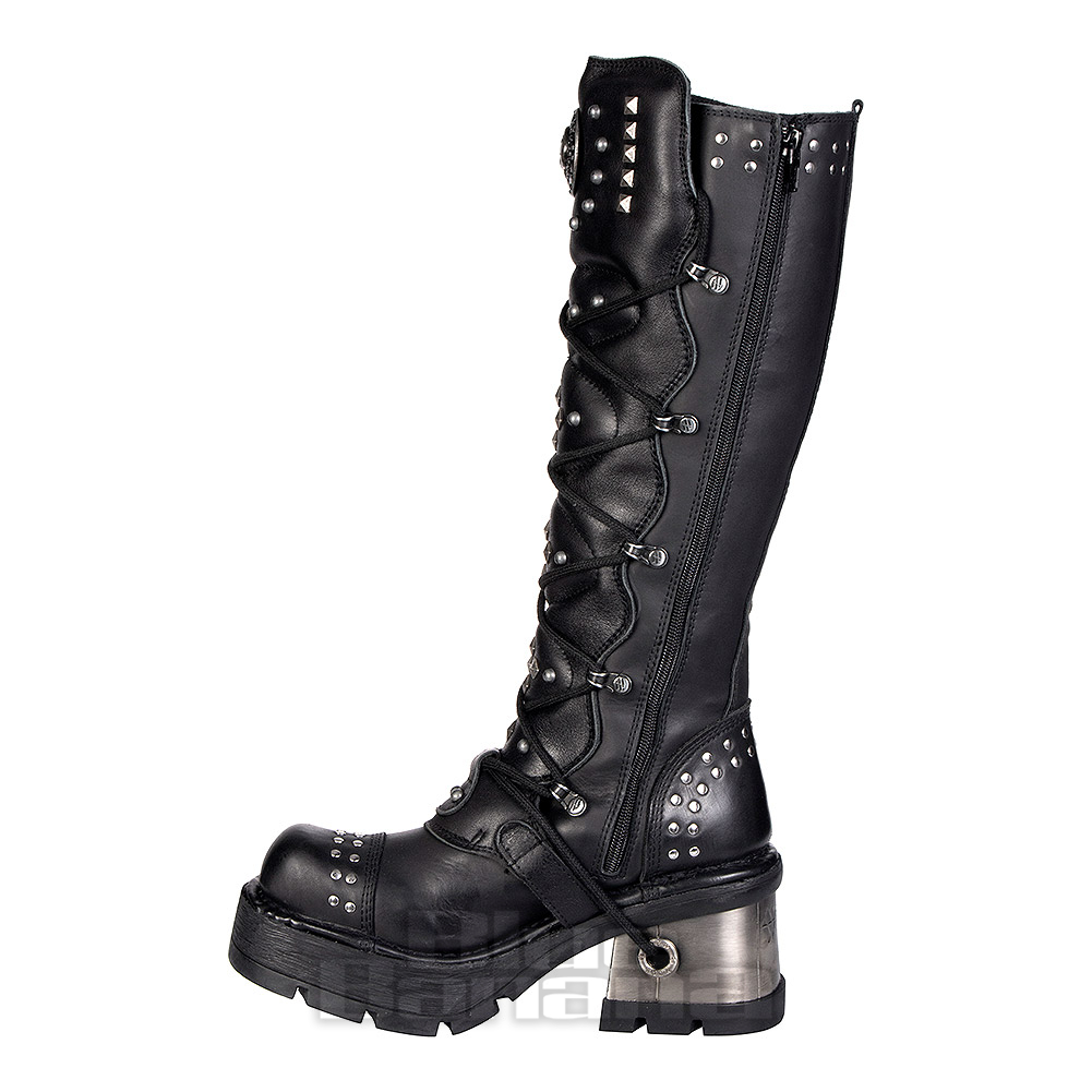 New Rock M.1030-S1 Black Boots, Gothic Footwear UK