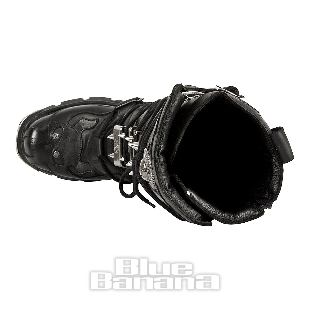 New Rock M.161-S1 Reactor Demon Flame High Boots, Knee High Boots