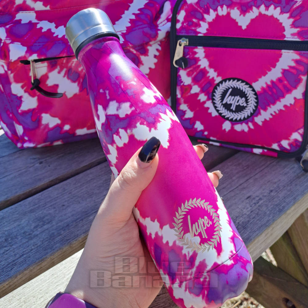 Hype Heart Hippy Tie Dye Water Bottle | Metal Drinks Bottle