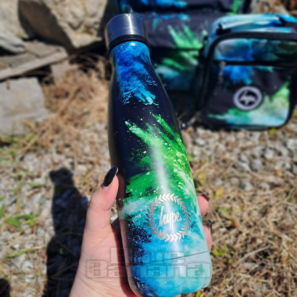 Hype Chalk Blue/Green Water Bottle | Metal Drinks Bottle